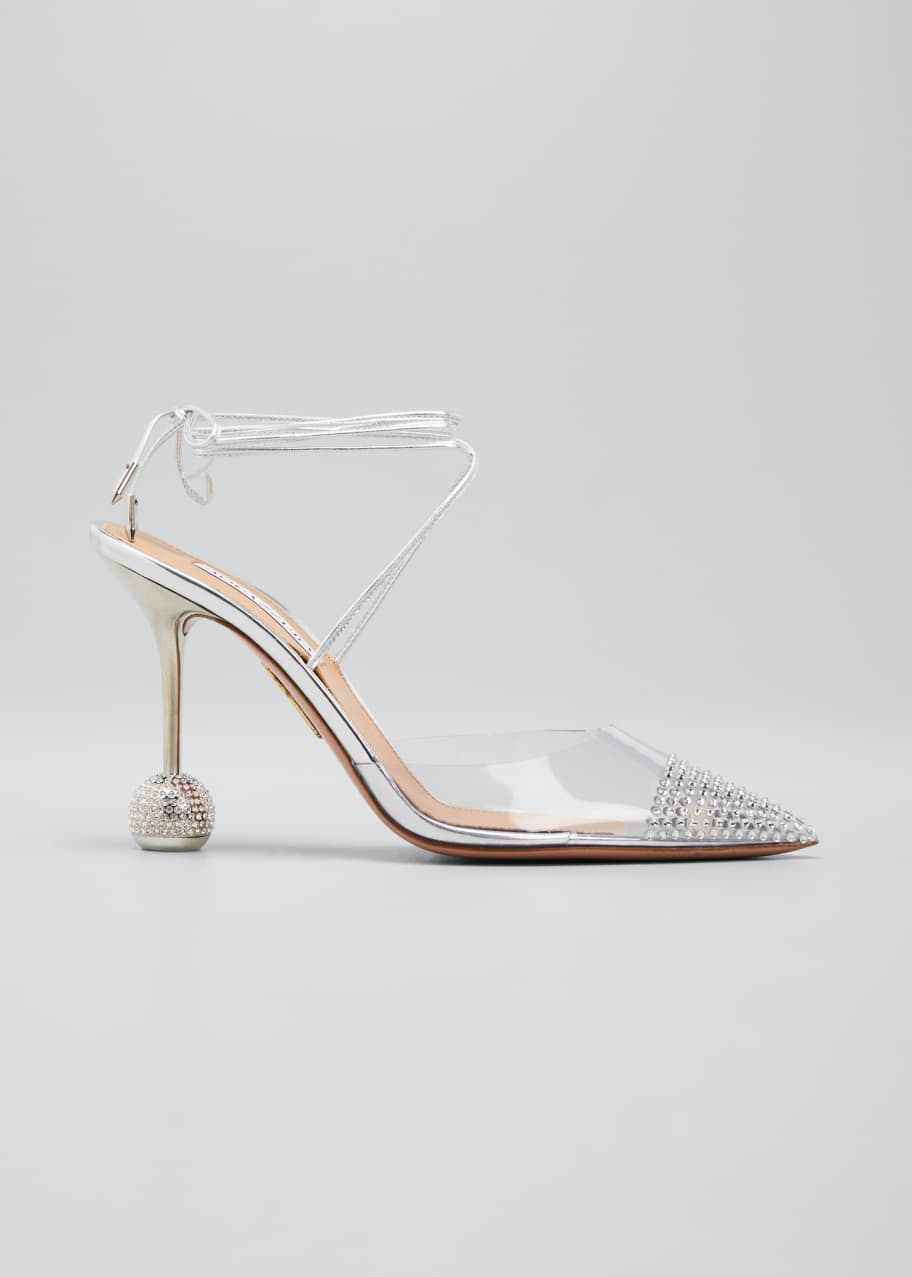 Aquazzura Nights Crystal Sphere-Heel Pumps - Bergdorf Goodman
