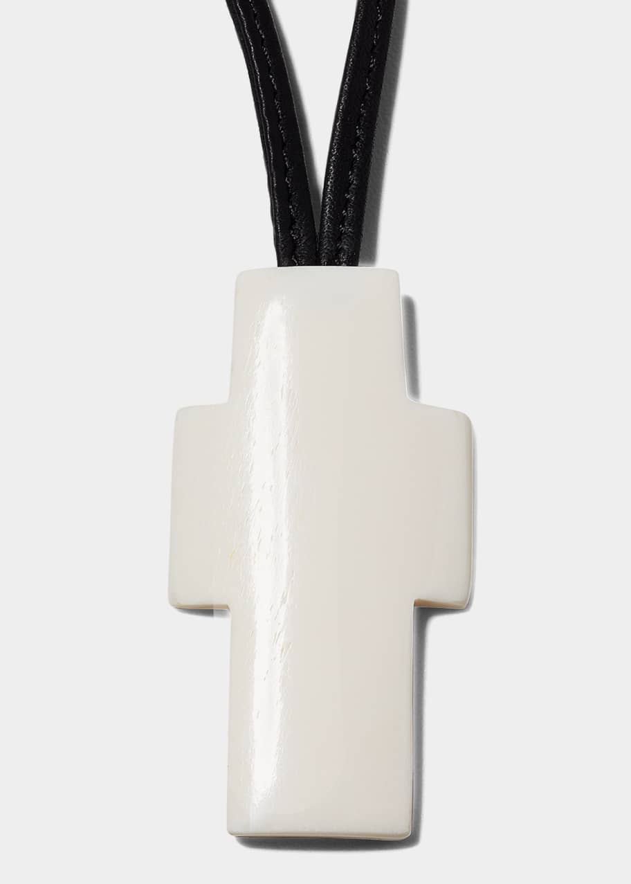 Eskandar Carved Bone Cross Pendant - Bergdorf Goodman