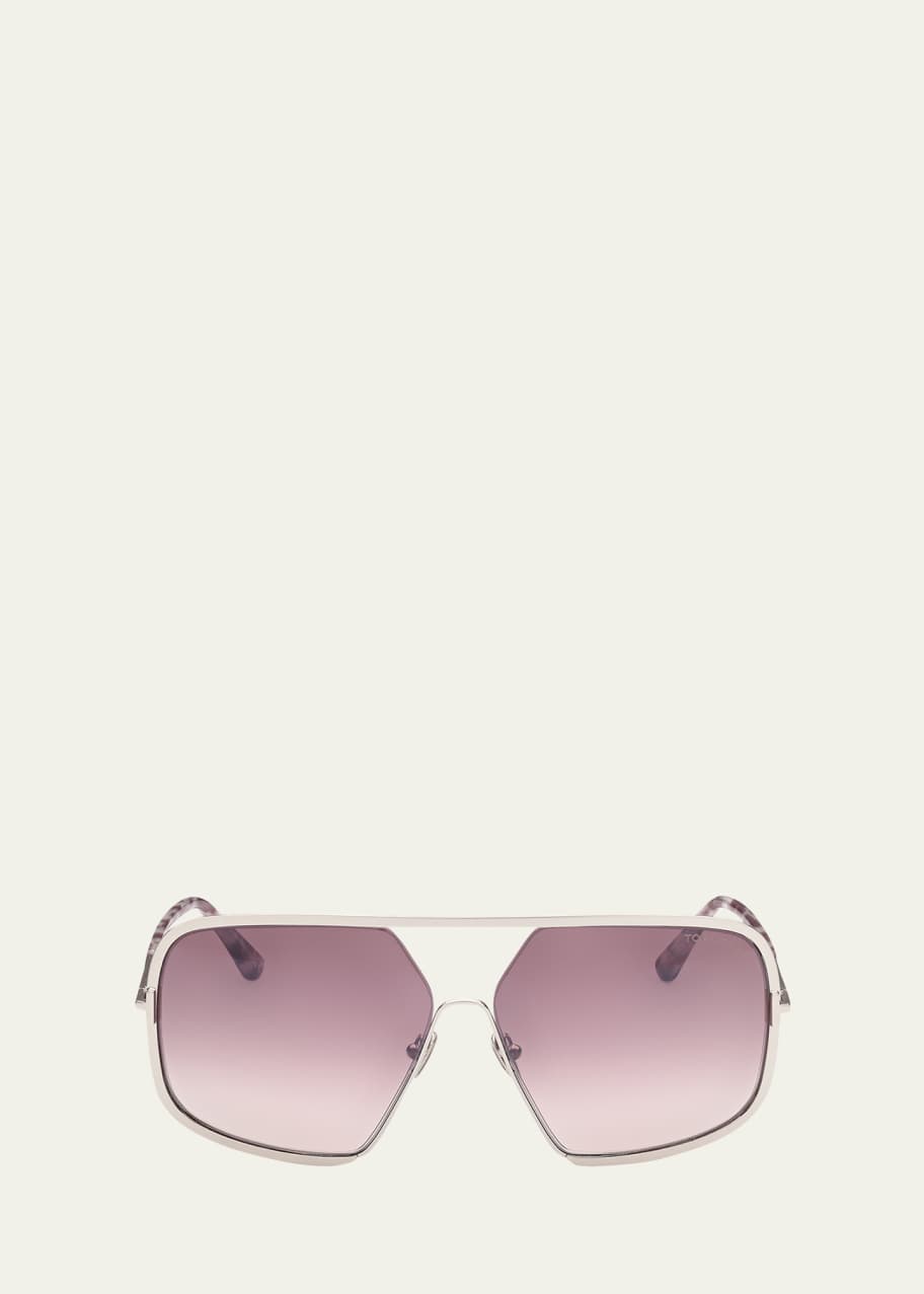 TOM FORD Warren Square Metal Semi-Shield Sunglasses - Bergdorf Goodman