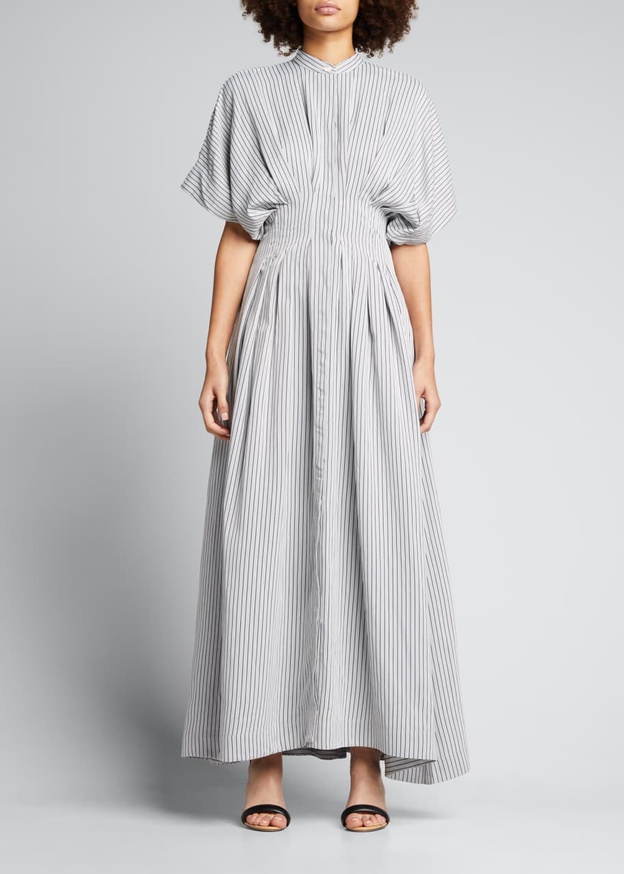 palmer//harding Courageous Hearts Striped Long Dress - Bergdorf Goodman