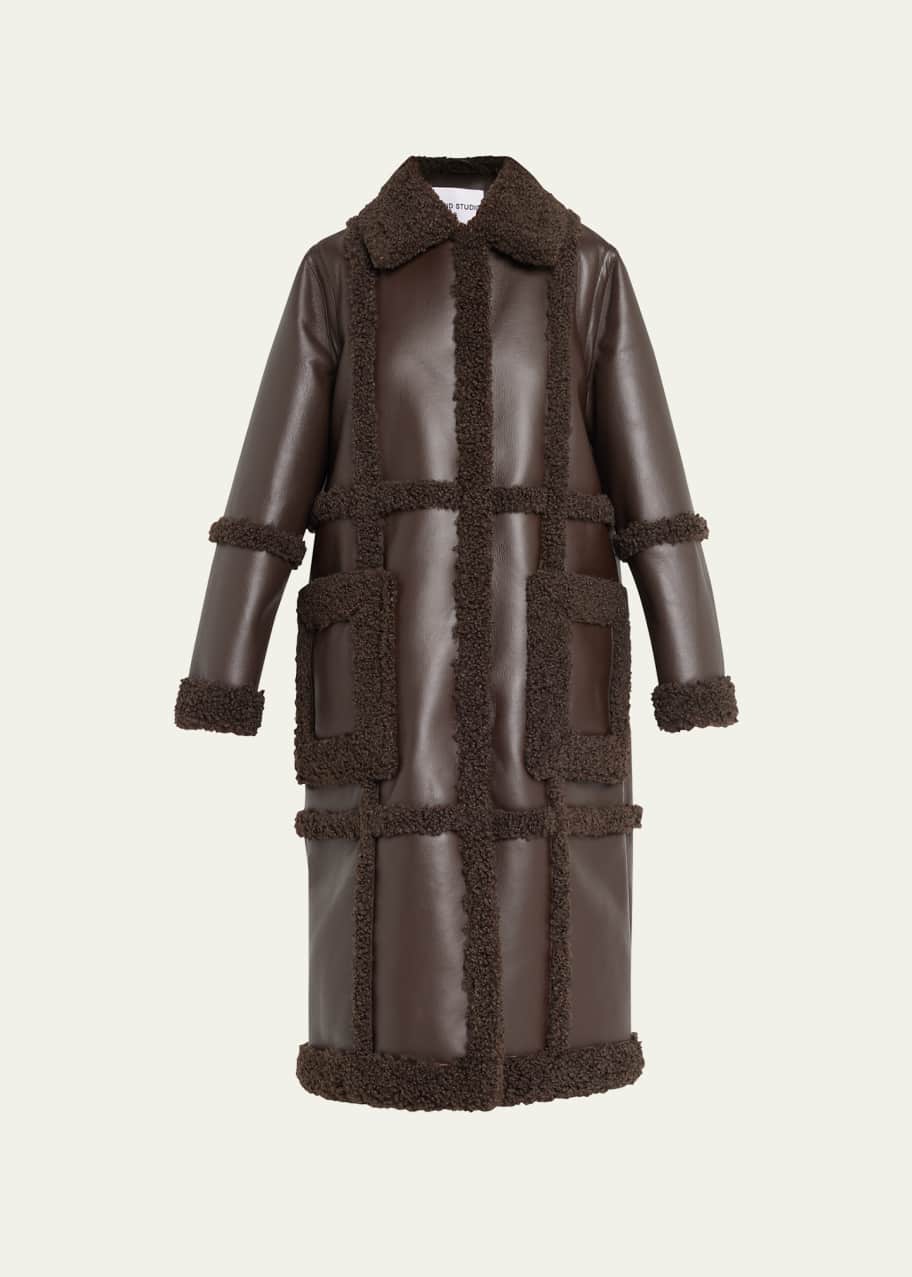 Stand Studio Patrice Long Faux Shearling Coat - Bergdorf Goodman