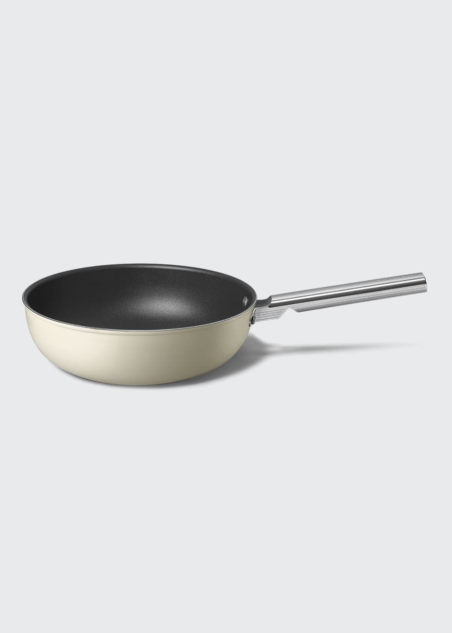 Smeg 12" Nonstick Wok, Cream - Bergdorf Goodman