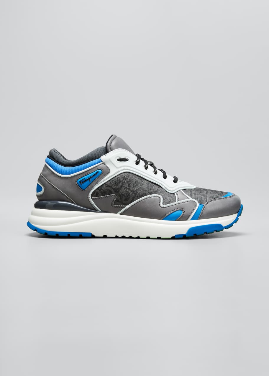 Ferragamo Men's Thunder Gancio Logo Runner Sneakers - Bergdorf Goodman