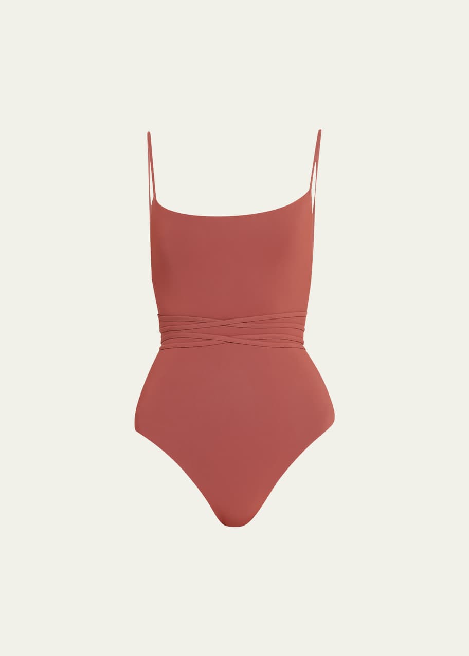 ANEMOS The K.M. Tie Cheeky One-Piece Swimsuit - Bergdorf Goodman