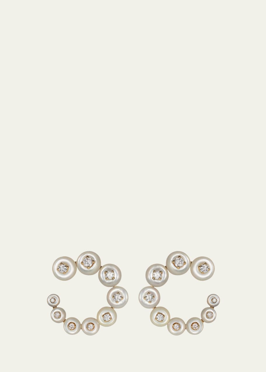 Fernando Jorge Surrounding Small Circle Earrings with Mother-of-Pearl ...