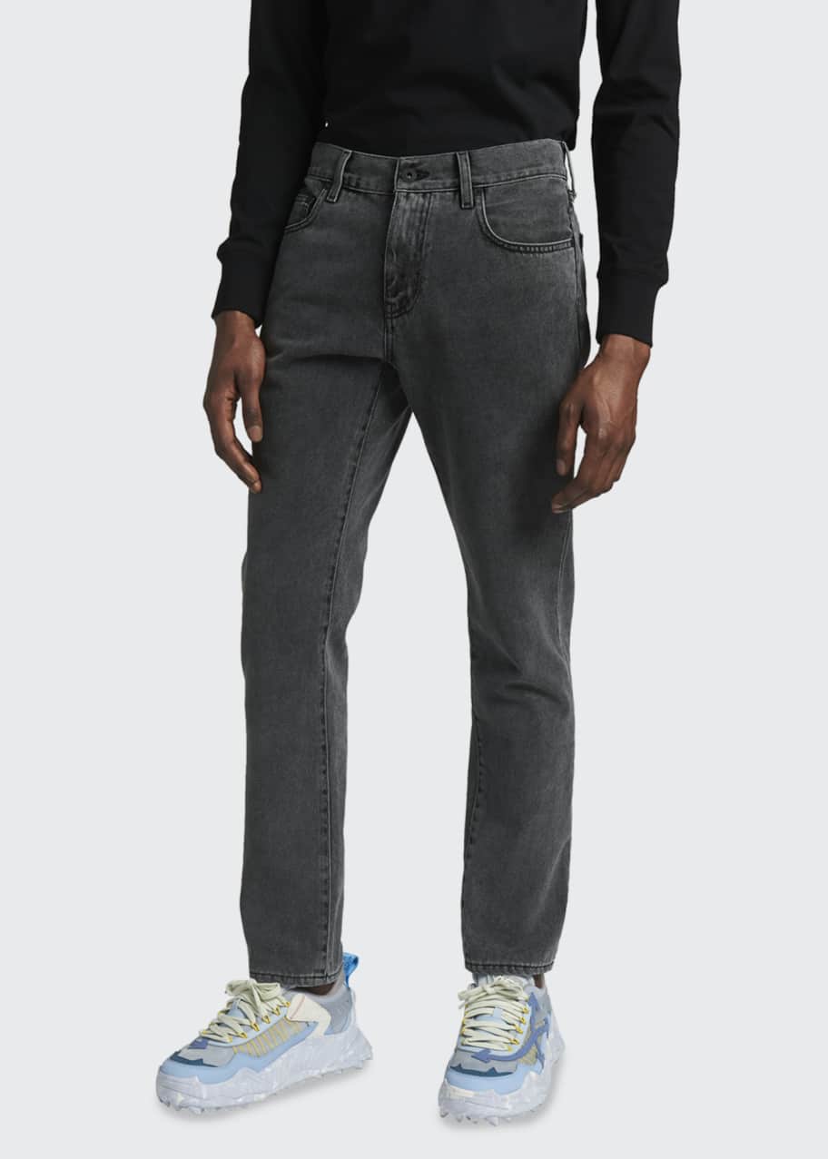 Off-White Men's Diagonal-Pocket Skinny Jeans - Bergdorf Goodman