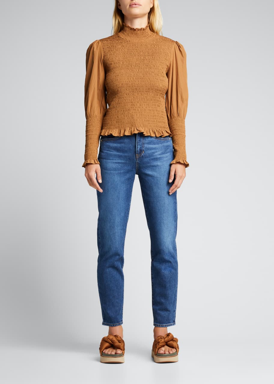 Veronica Beard Ryleigh High-Rise Slim-Leg Cropped Jeans - Bergdorf Goodman