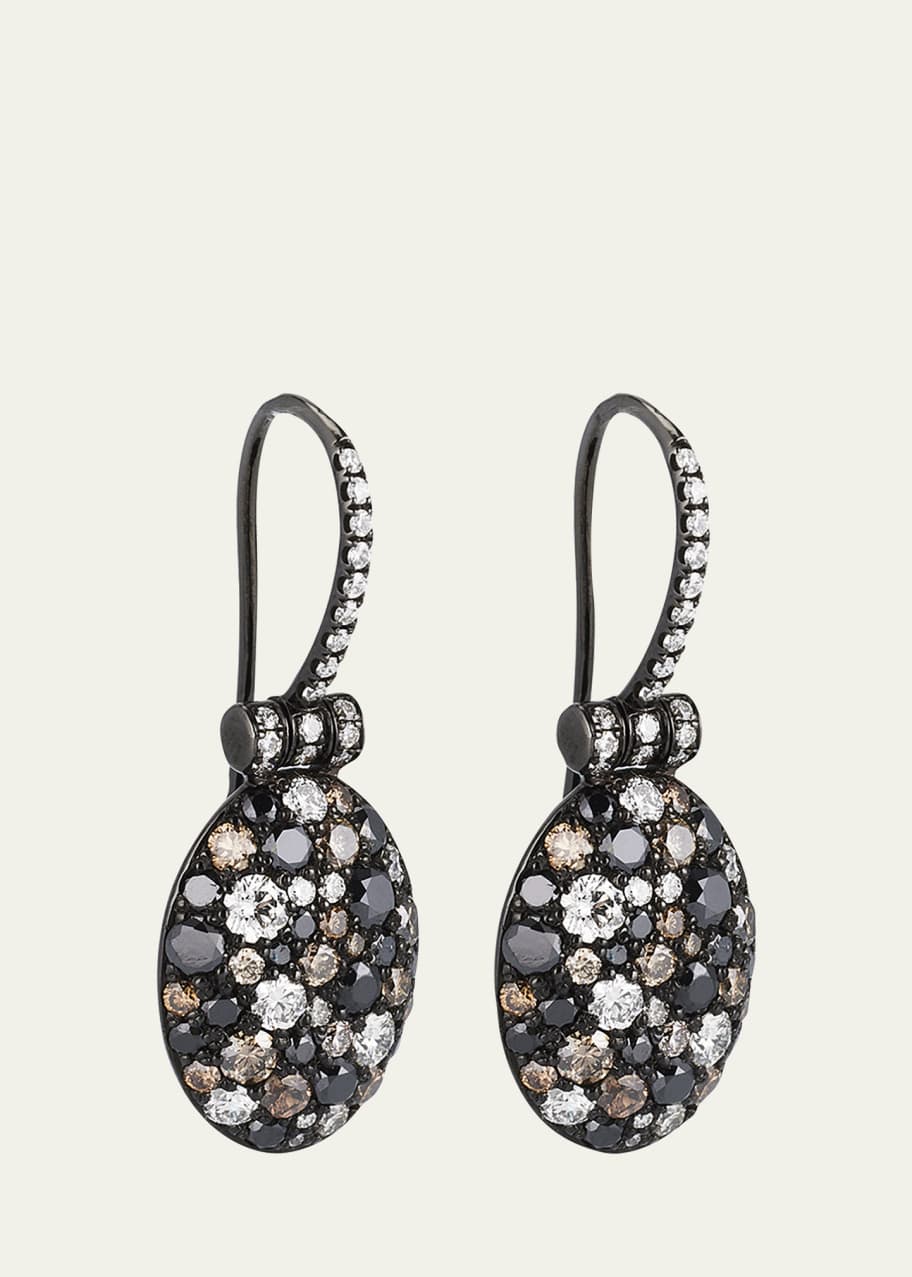 Jared Lehr Blackened Gold Earrings with Multicolor Diamonds - Bergdorf ...
