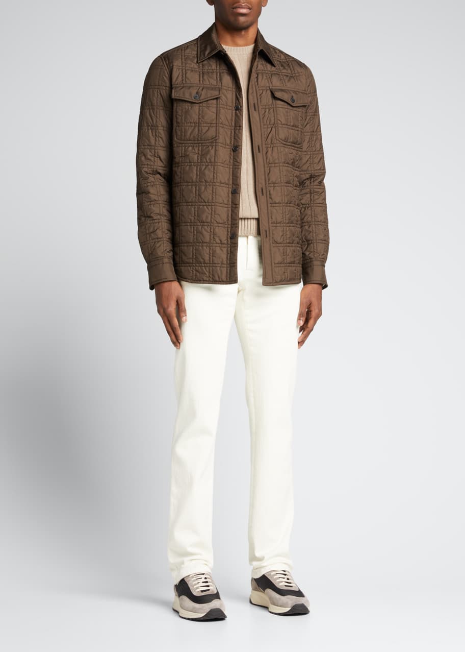 Brioni Men's Lightweight Quilted Overshirt - Bergdorf Goodman