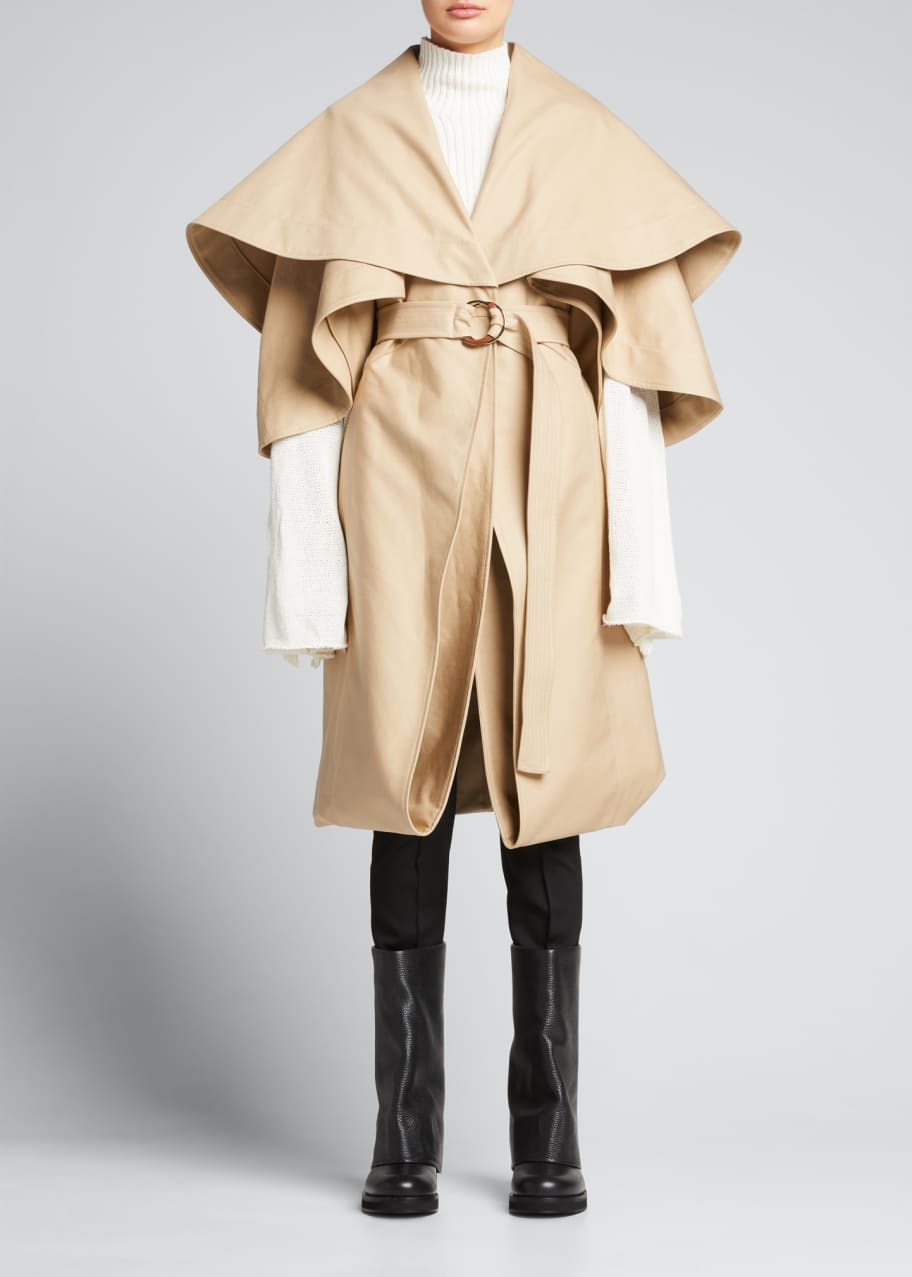 JW Anderson Belted Fold Coat - Bergdorf Goodman