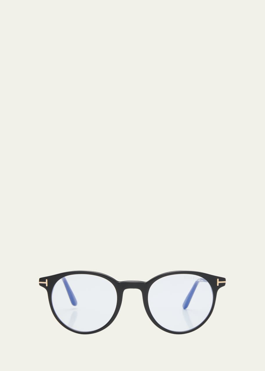 Tom Ford Mens Round Acetate Blue Light Blocking Glasses Bergdorf Goodman