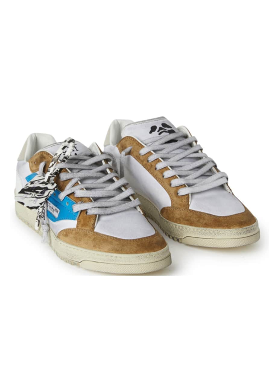Off-White Men's Colorblock Mix-Media Low-Top Sneakers - Bergdorf Goodman