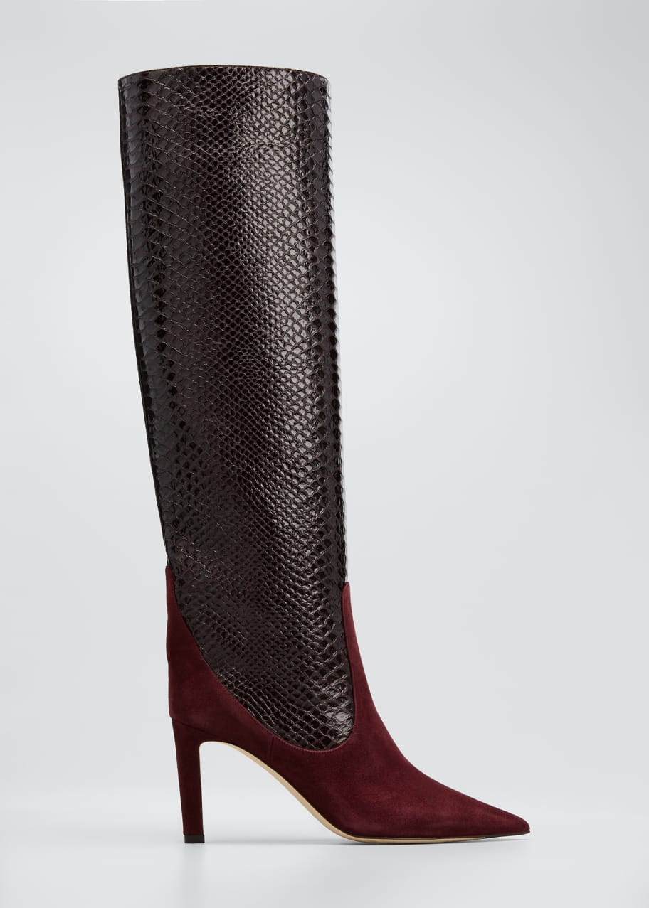 Jimmy Choo Mavis 85mm Tall Shaft Boots - Bergdorf Goodman