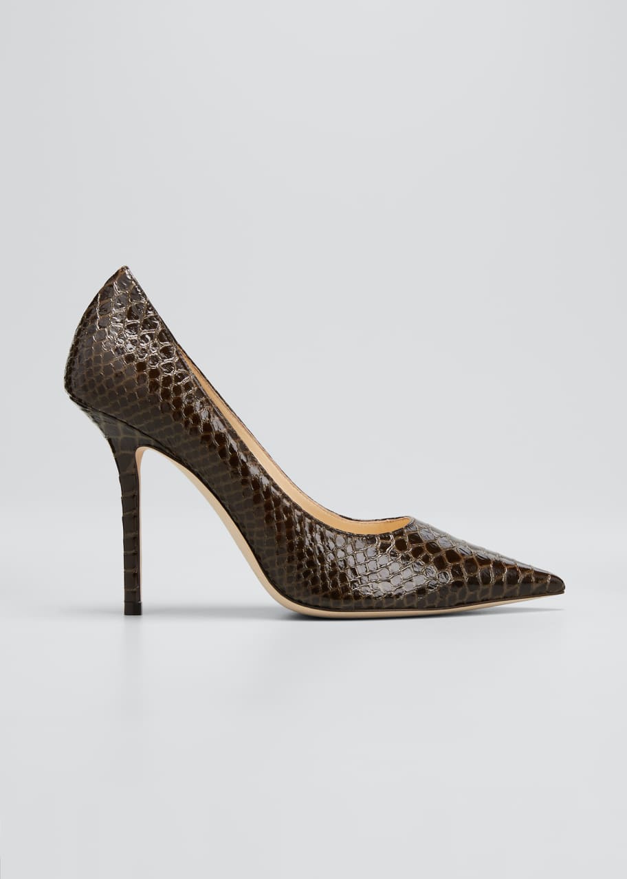 Jimmy Choo Love Croc-Embossed Stiletto Pumps - Bergdorf Goodman