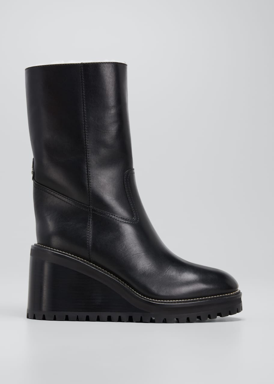 Jimmy Choo Yola Leather Tall Wedge Boots - Bergdorf Goodman