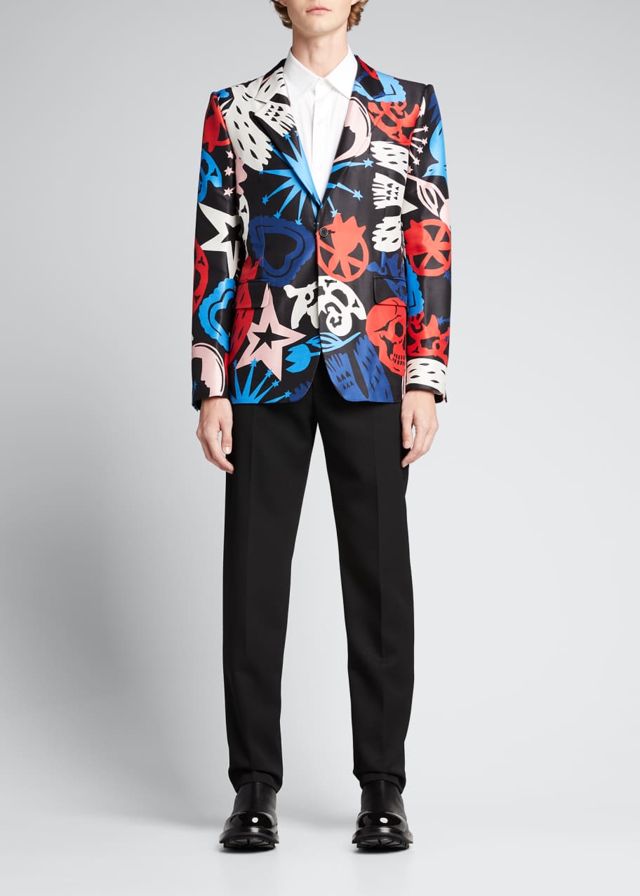 McQueen Men's Papercut Graphic Sport Jacket - Bergdorf Goodman