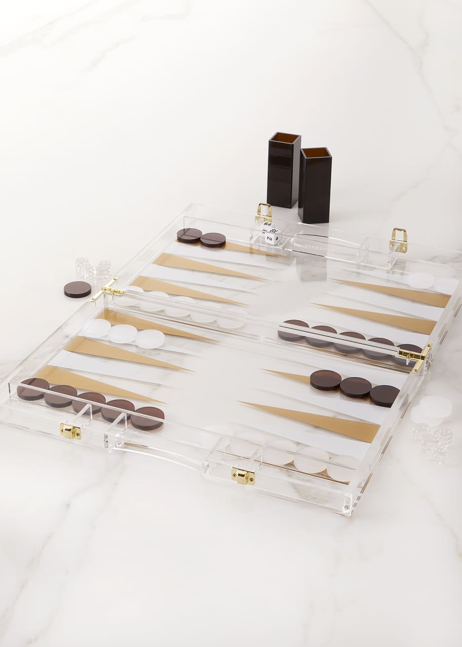 SUNNYLiFE Lucite Backgammon Game - Bergdorf Goodman