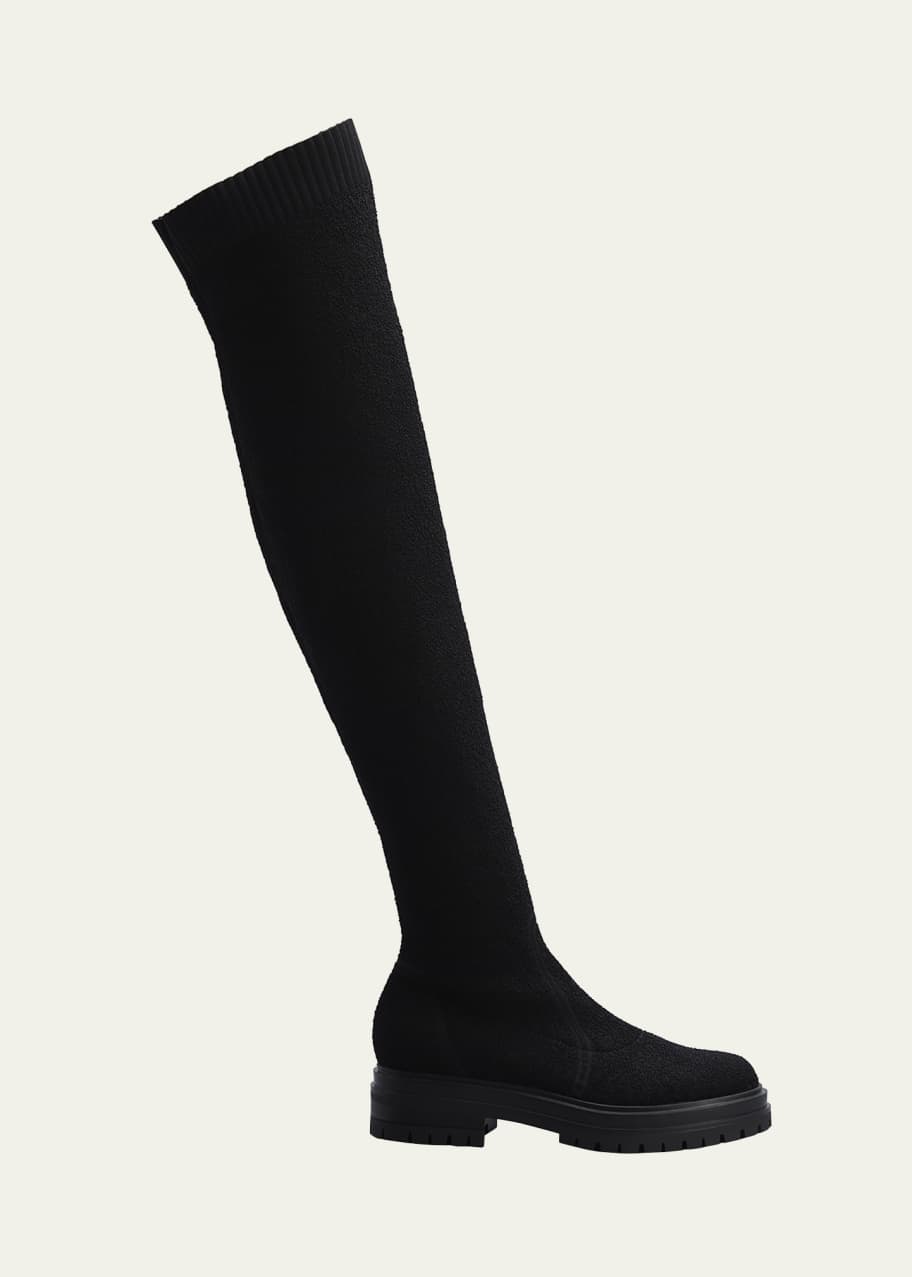 Gianvito Rossi Knit Over-The-Knee Boots - Bergdorf Goodman