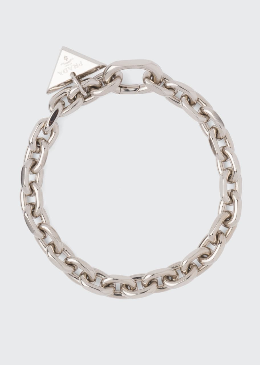 Prada Men's Sterling Silver Chain Bracelet - Bergdorf Goodman