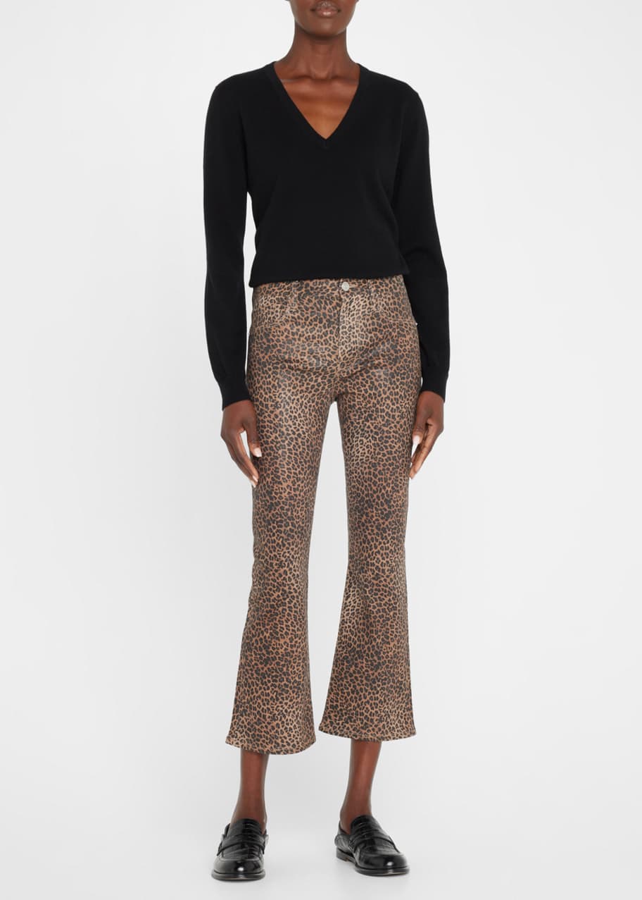FRAME Le Crop Mini Boot Coated Jeans - Bergdorf Goodman