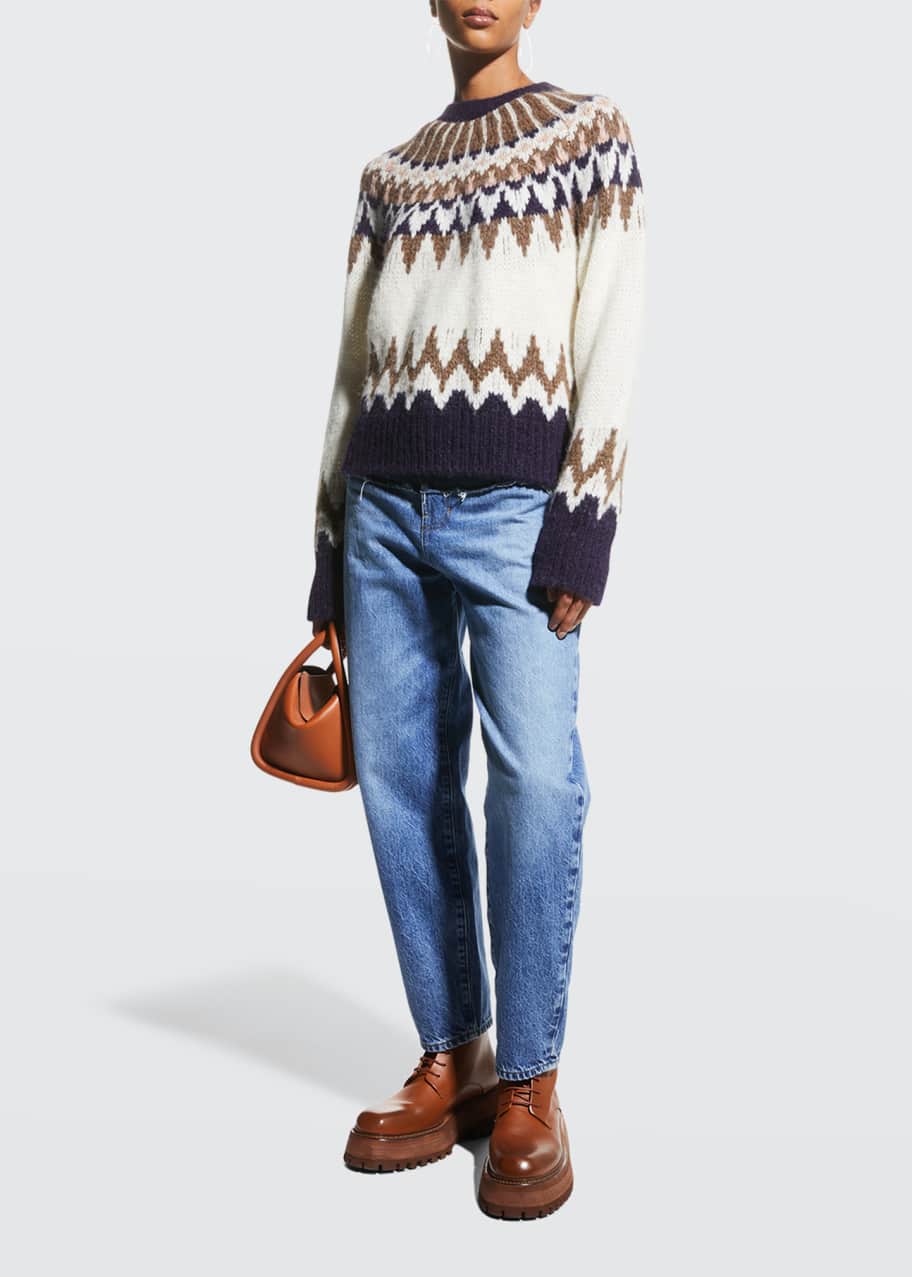 FRAME Fair Isle Crewneck Sweater - Bergdorf Goodman