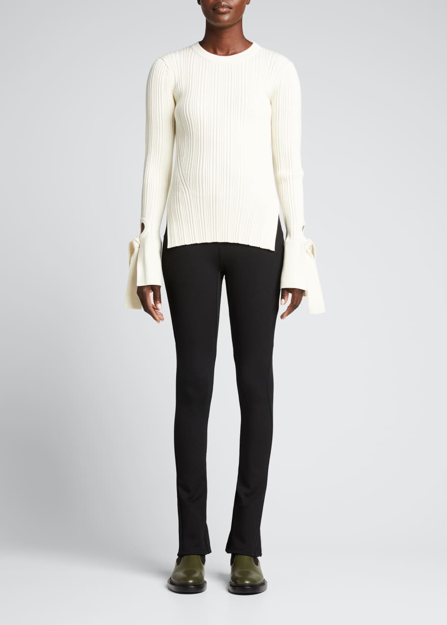 3.1 Phillip Lim Variegated Rib Cuffed Long-Sleeve Top - Bergdorf Goodman