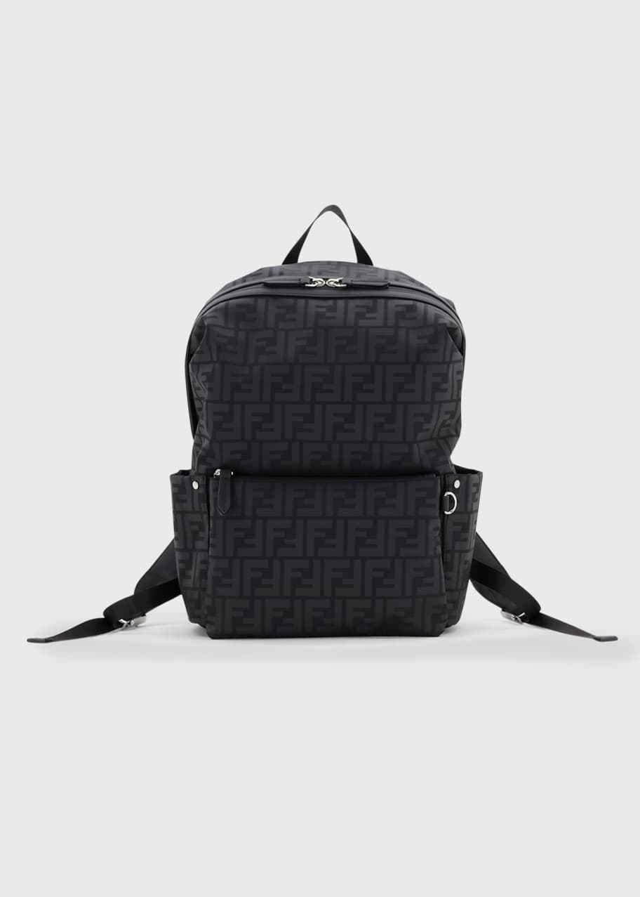 Fendi Kid's FF Logo Leather Backpack - Bergdorf Goodman