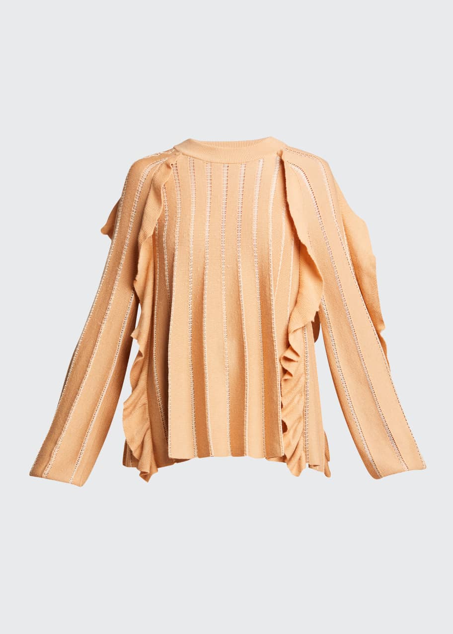 Rebecca Taylor Pleated Stitched Sweater - Bergdorf Goodman