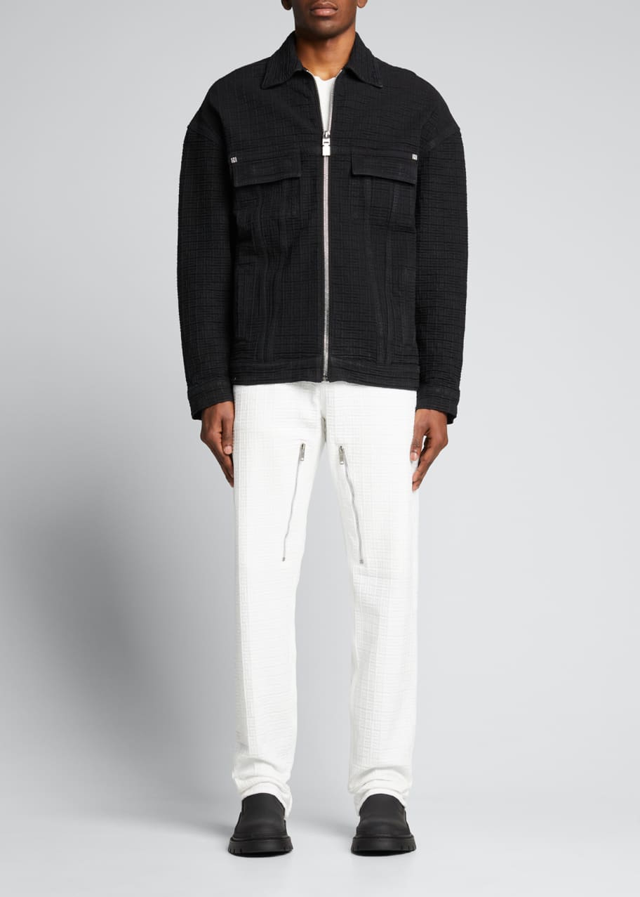 Givenchy Men's 4G Jacquard Denim Jeans - Bergdorf Goodman