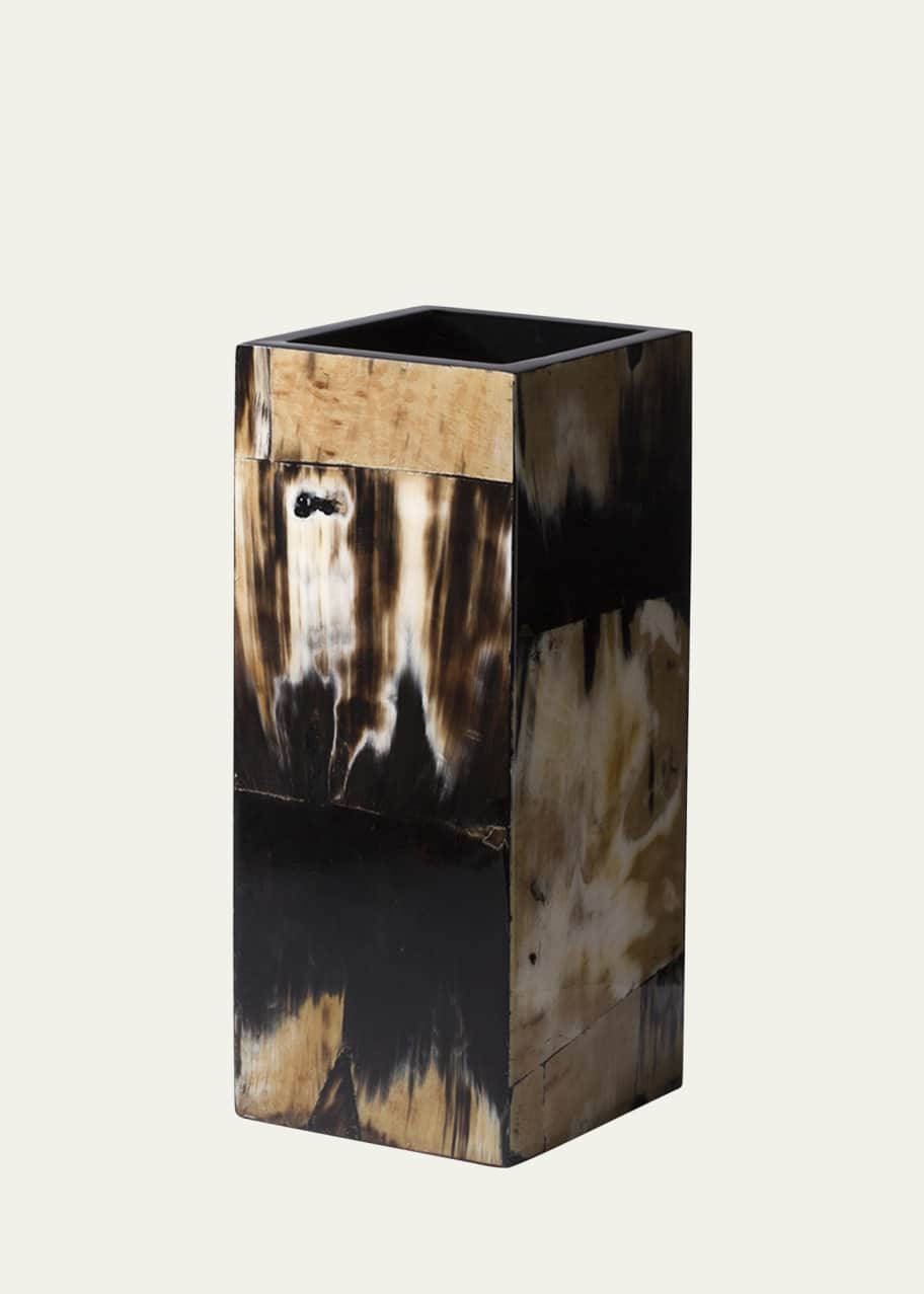 LADORADA Horn Veneer 12" Square Vase - Bergdorf Goodman