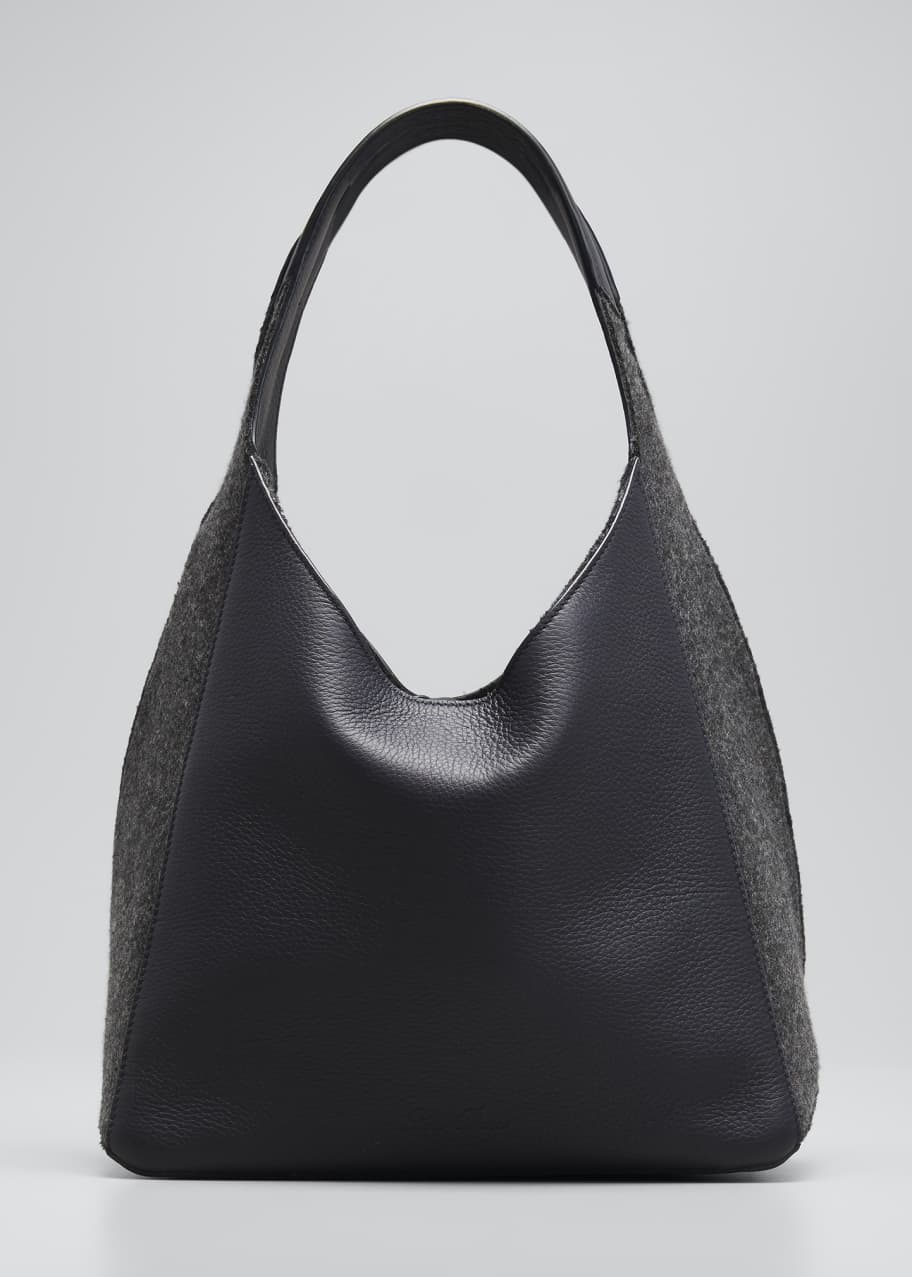 Loro Piana Melton Cashmere Hobo Shoulder Bag - Bergdorf Goodman