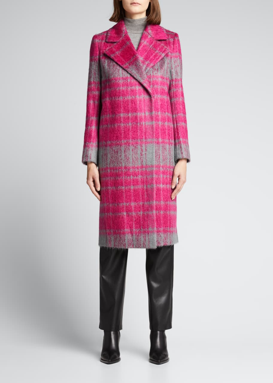 Milly Renee Plaid Coat - Bergdorf Goodman
