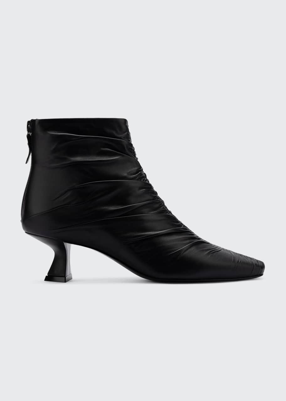 Mercedes Castillo Caitlyn Ruched Leather Ankle Booties - Bergdorf Goodman