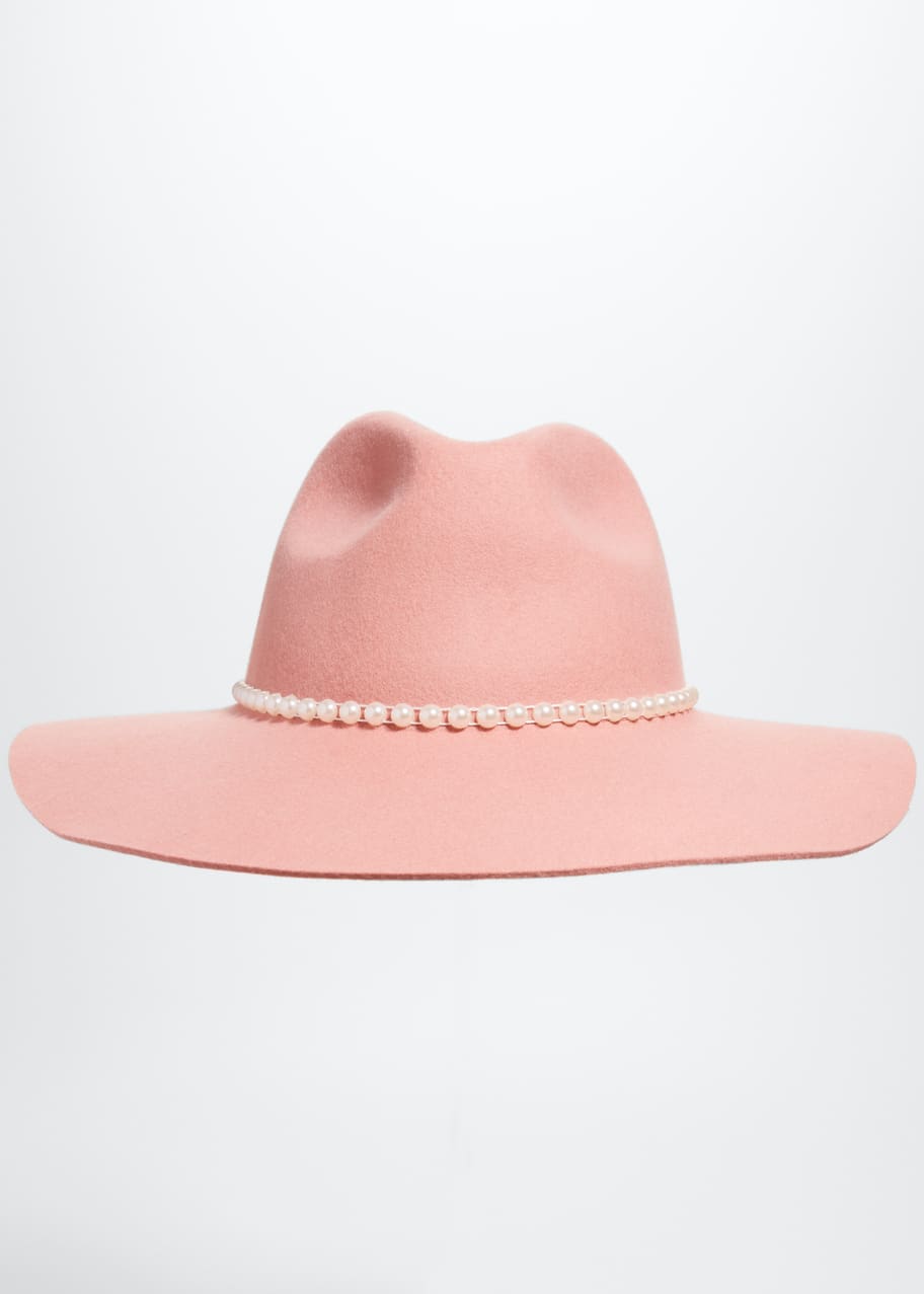 Lele Sadoughi Pearly Wool-Blend Fedora Hat - Bergdorf Goodman