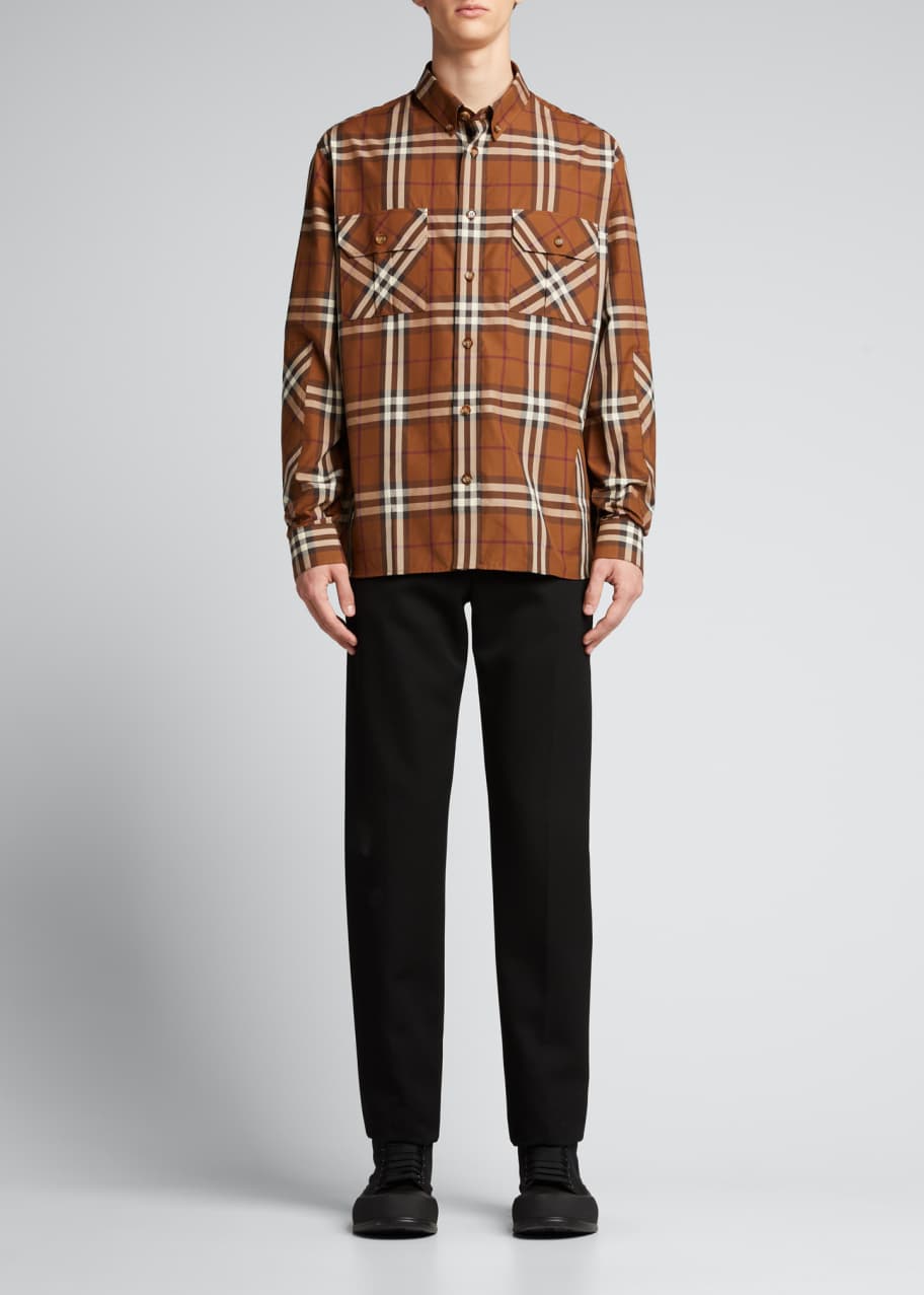 Burberry Men's Flannel Sport Shirt - Bergdorf Goodman