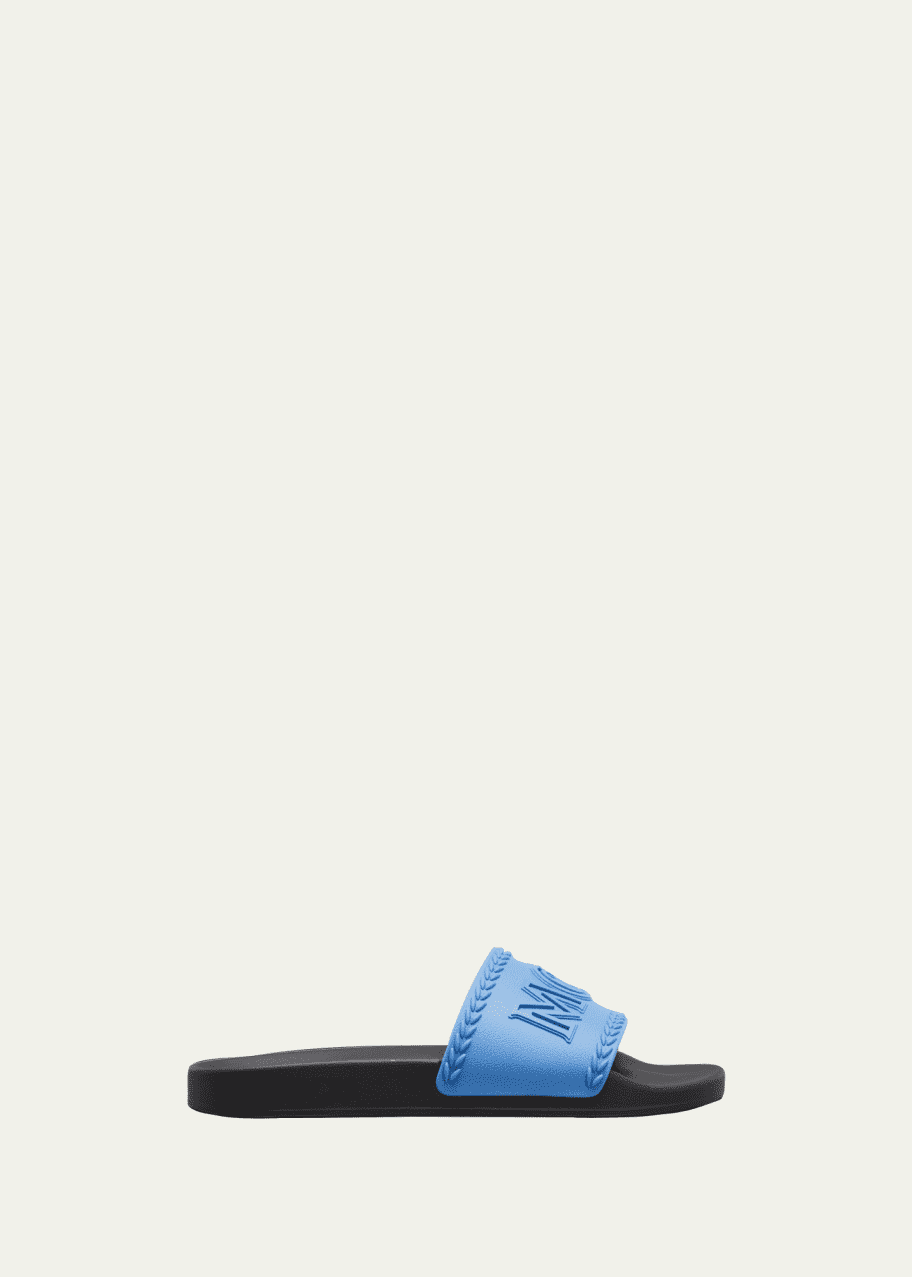 MCM Men's MCM Logo Pool Slide Sandals - Bergdorf Goodman