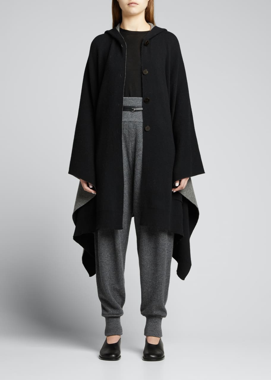 Theory Hooded Double-face Wool-Cashmere Poncho - Bergdorf Goodman