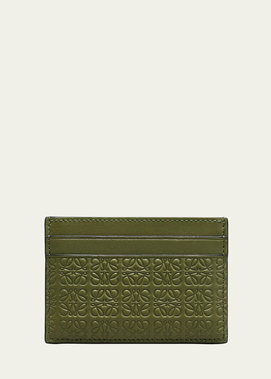 Loewe Repeat Plain Card Case in Embossed Leather - Bergdorf Goodman
