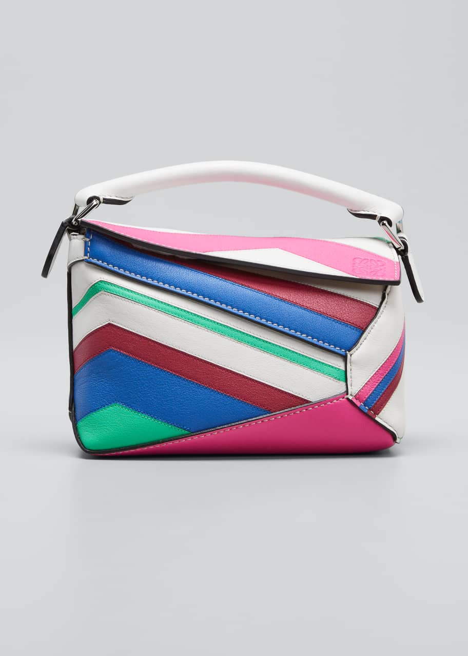 Loewe Puzzle Edge Multicolor Zigzag Mini Crossbody Bag - Bergdorf Goodman