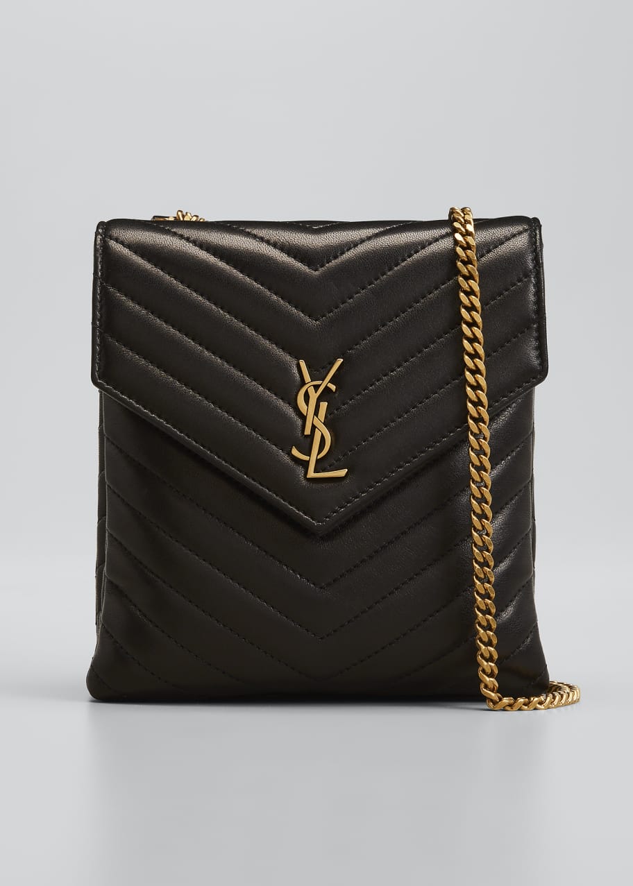 Saint Laurent YSL Double-Flap Quilted Chain Crossbody Bag - Bergdorf ...