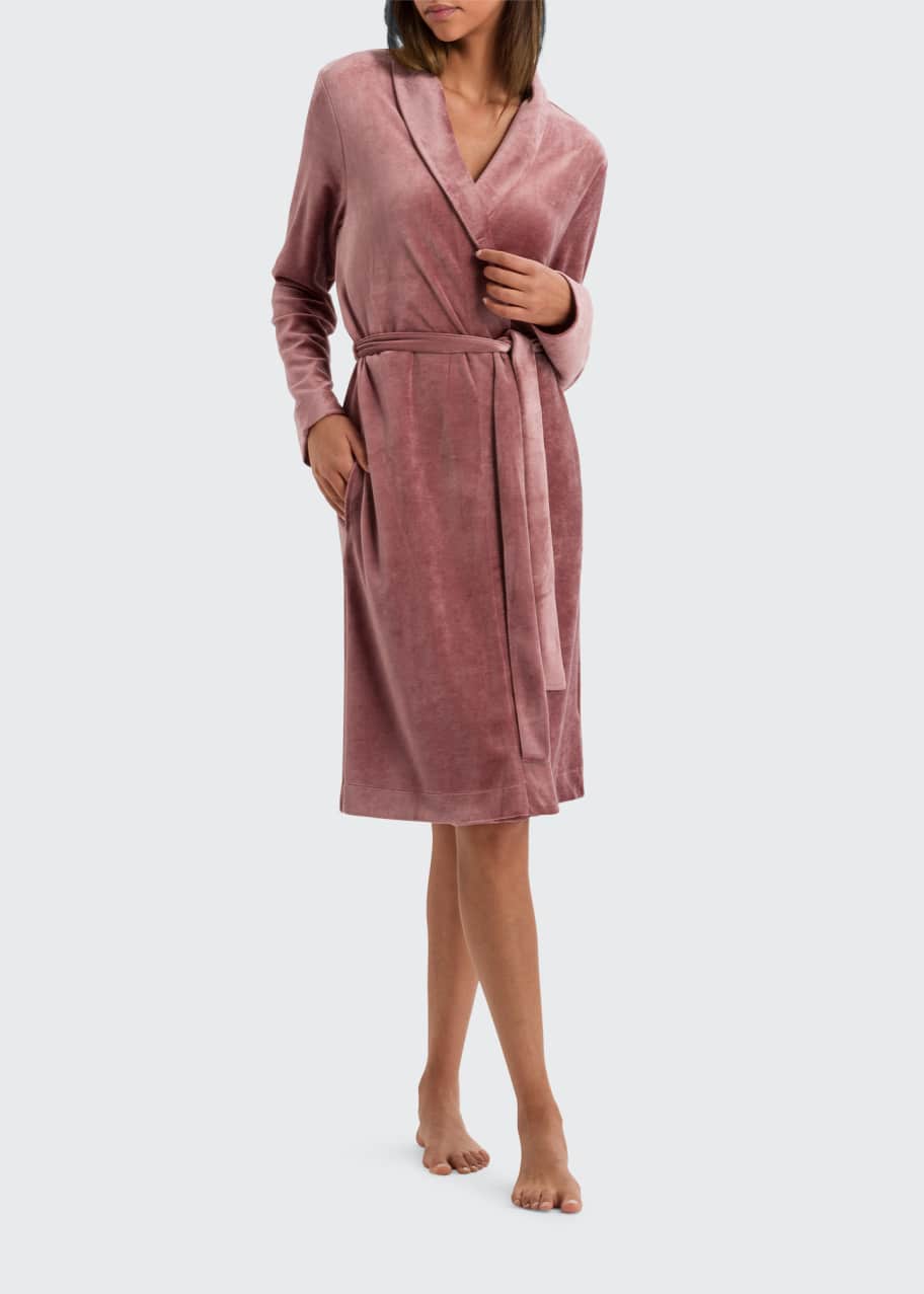 Hanro Favourites Velour Robe - Bergdorf Goodman