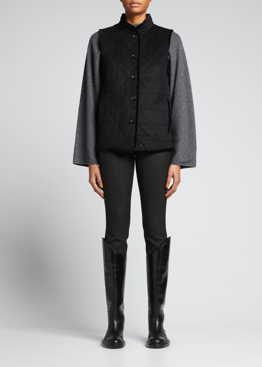 Jane Post Cashmere-Blend Quilted Vest - Bergdorf Goodman