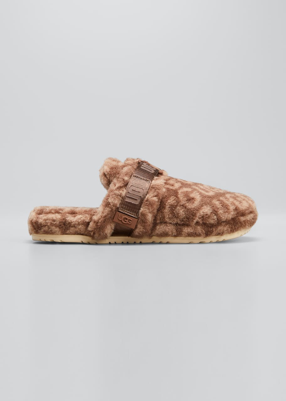 UGG Men's Fluff It Pop Logo Slide Slippers - Bergdorf Goodman