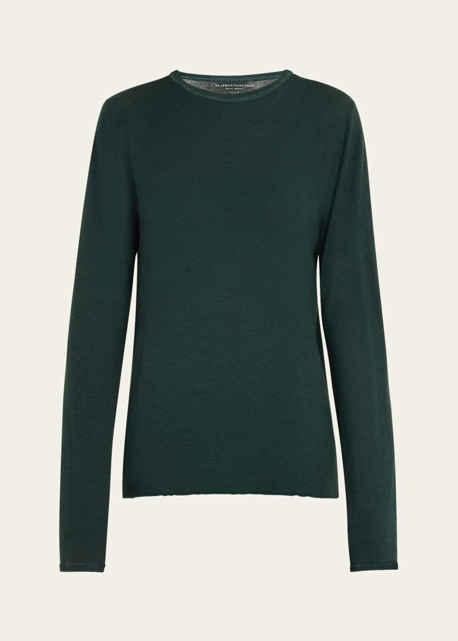 Majestic Filatures Machine Washable Cashmere Crewneck Pullover ...