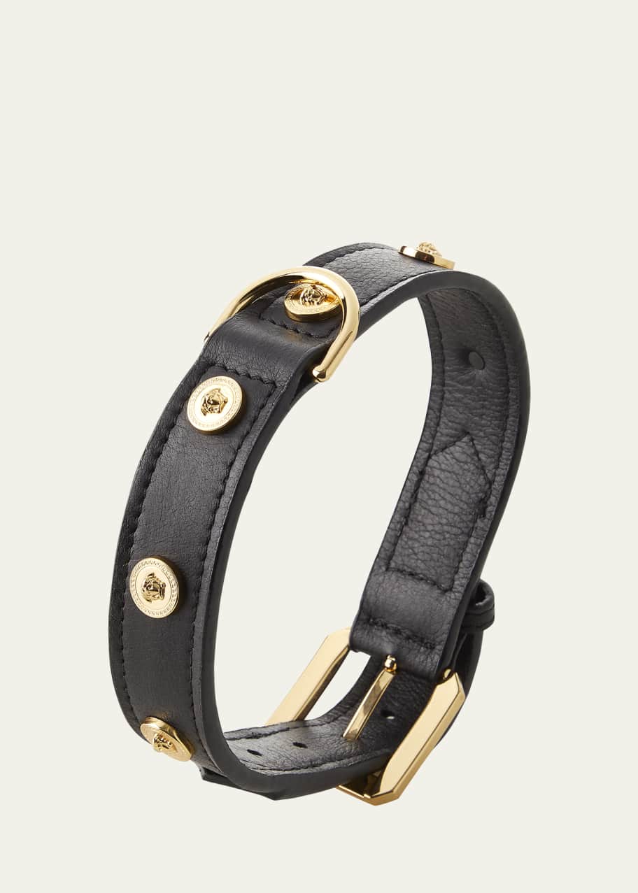 Versace Leather Dog Collar - 1"W - Bergdorf Goodman
