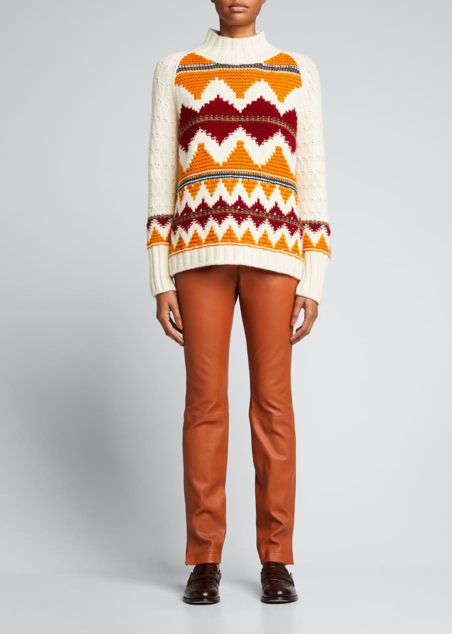 Loro Piana Geo-Pattern Cashmere Sweater - Bergdorf Goodman