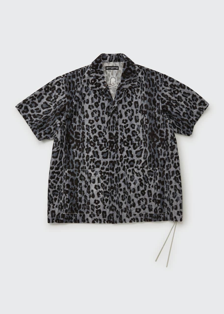 snow leopard pattern shirt