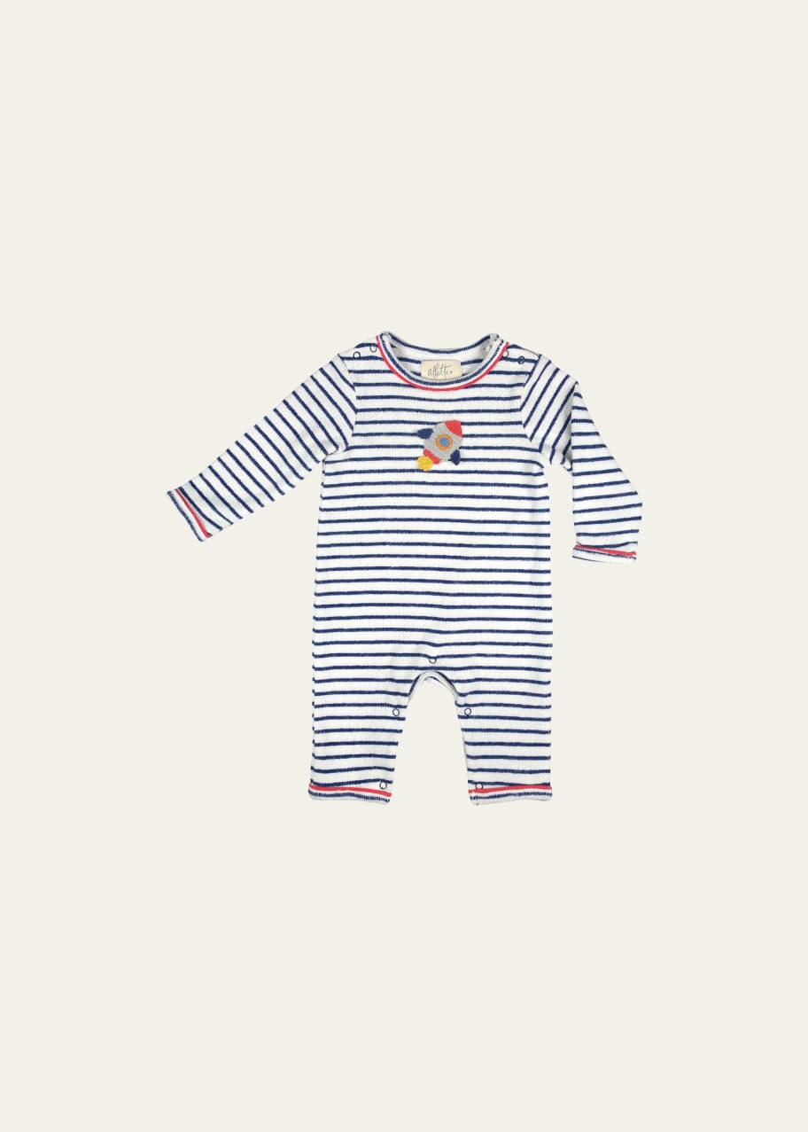 Albetta Boy's Striped Crochet Rocket Coverall, Size Newborn-12M ...