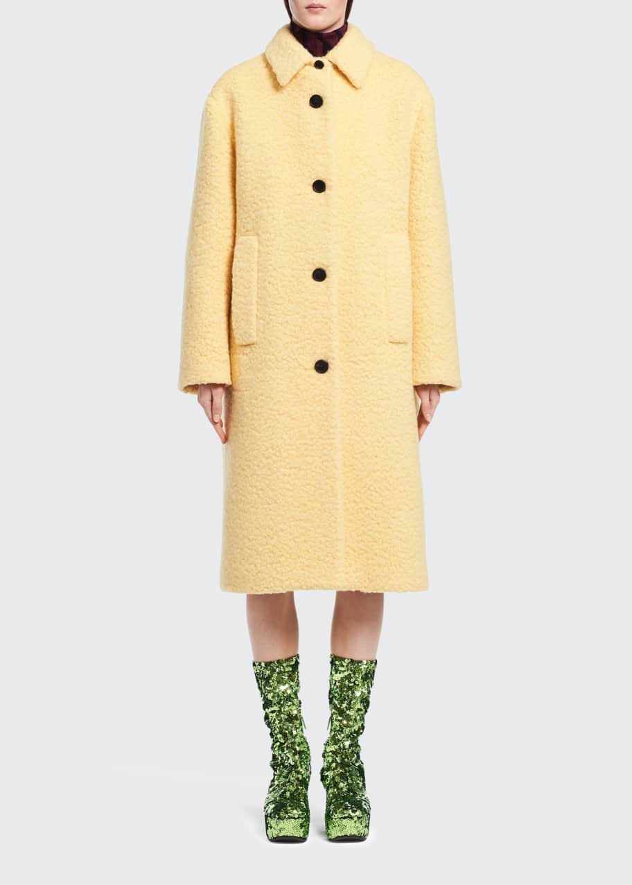 Prada Boucle Long Oversized Coat - Bergdorf Goodman