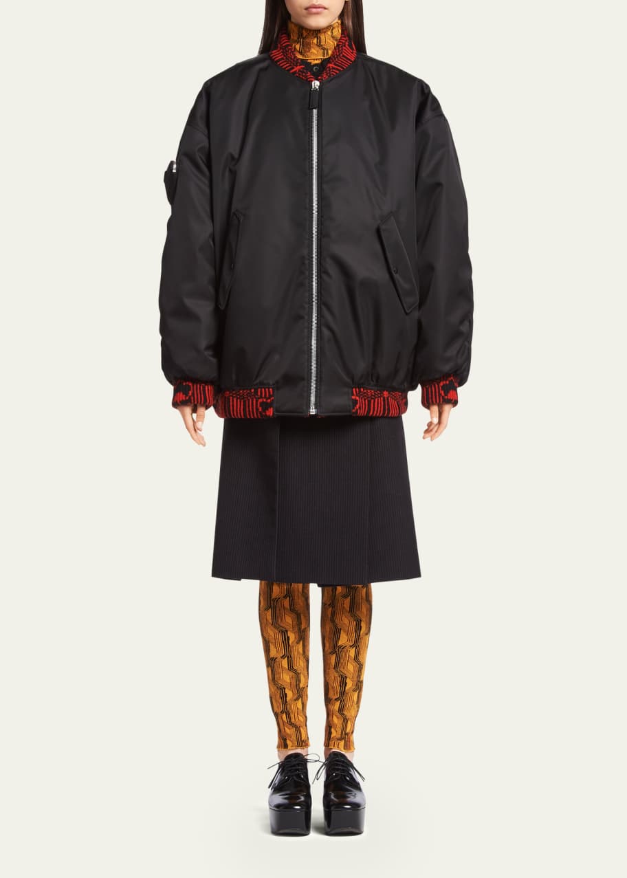 Prada Re-Nylon Printed Bomber Jacket - Bergdorf Goodman